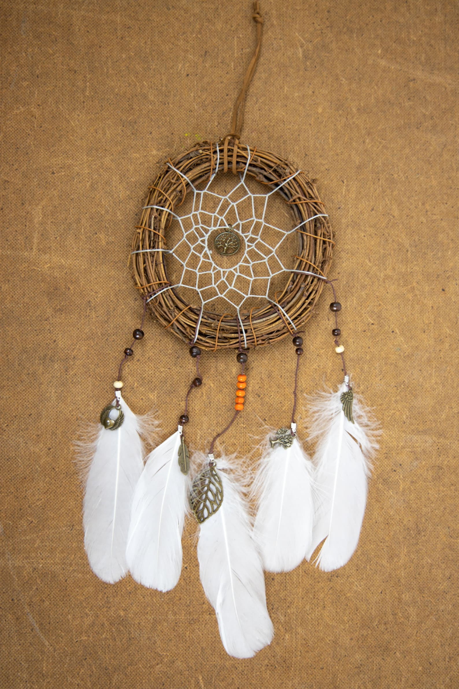 Dream Catcher With Feathers and Beads. With or Without Lights - Etsy Canada