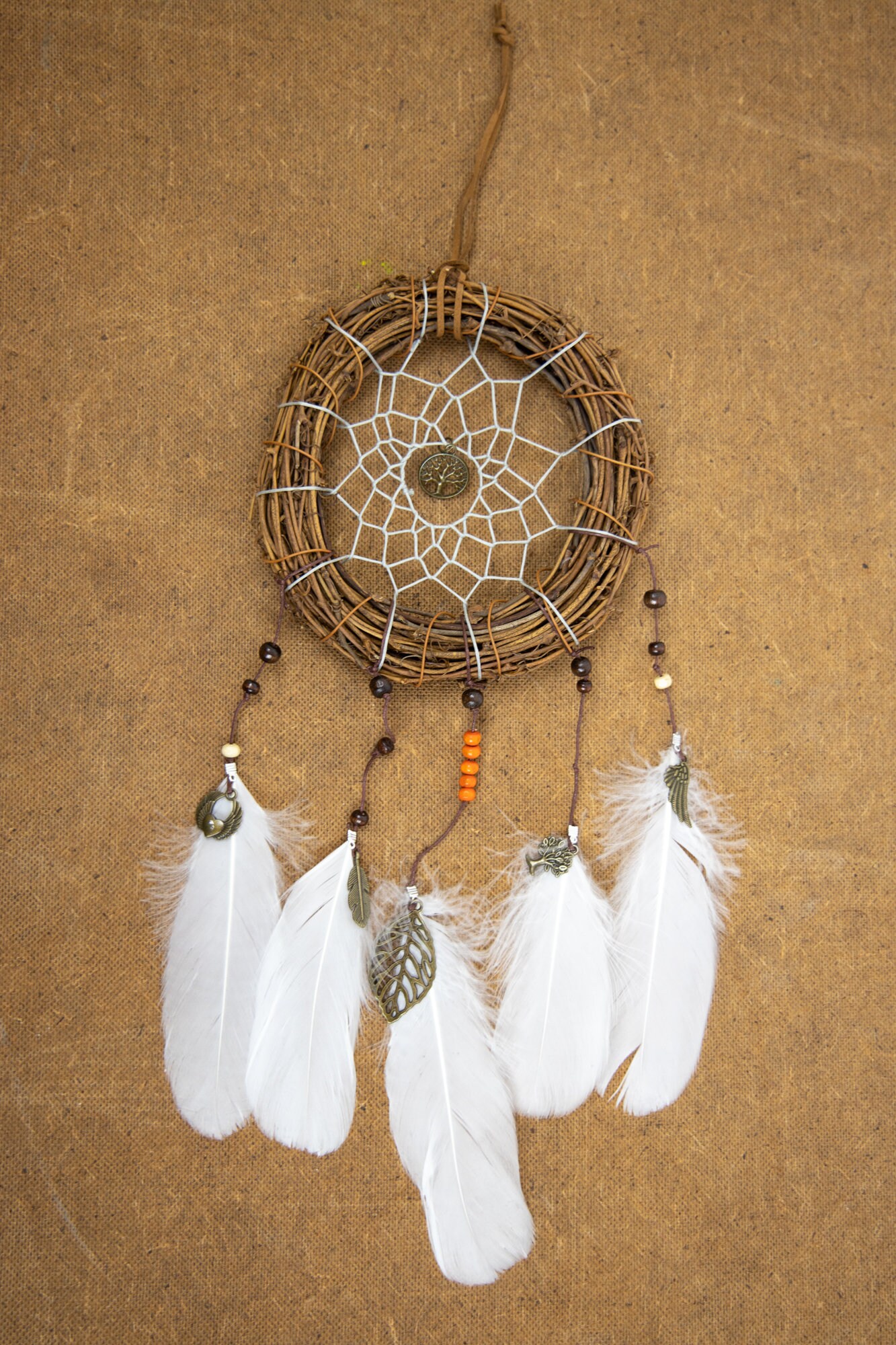 Dream Catcher With Feathers and Beads. With or Without Lights - Etsy Canada