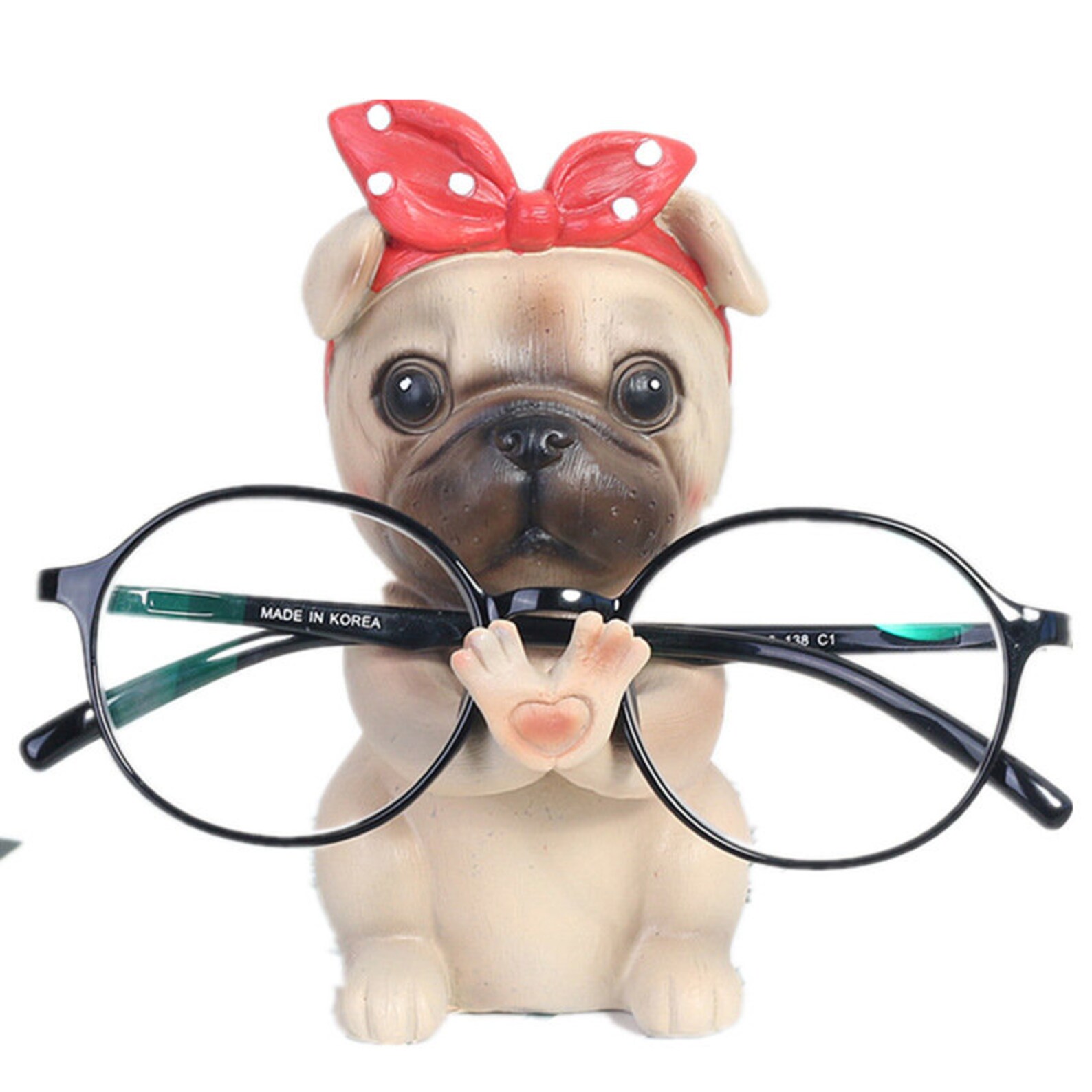 Eyeglass Stand. Resin Dog Statue Glasses Holder Paper Weight. | Etsy Canada