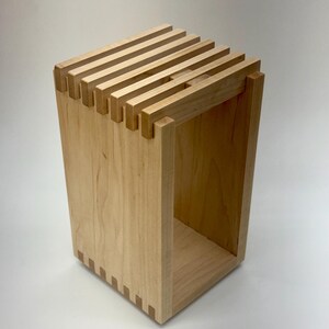 Universal Knife Block Stand - Handmade Maple Wood Block Knife Organizer ...