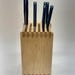 Universal Knife Block Stand - Handmade Maple Wood Block Knife Organizer ...