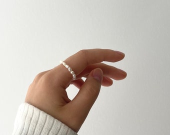 Freshwater Pearl Ring Seed Pearl Ring Minimalist Ring Mini - Etsy