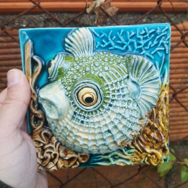 Ceramic Puffer Fish - Etsy
