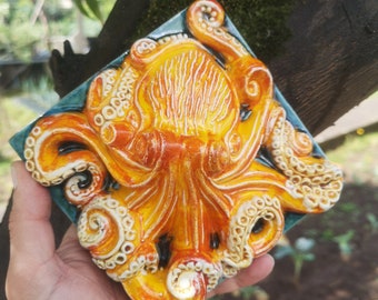 Octopus Tile - Etsy