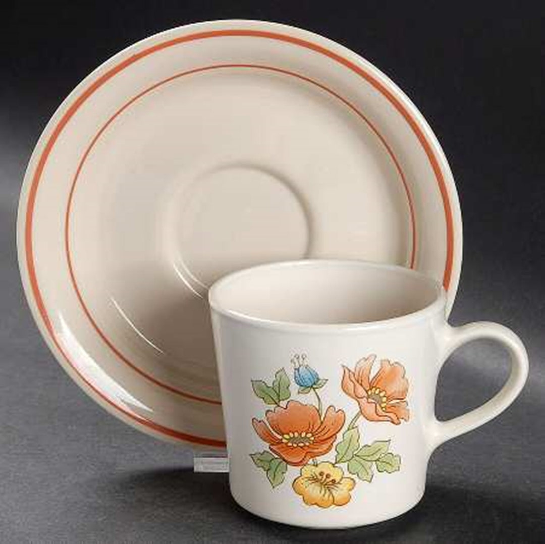 Corelle Royal Garden Cup and Saucer - Etsy