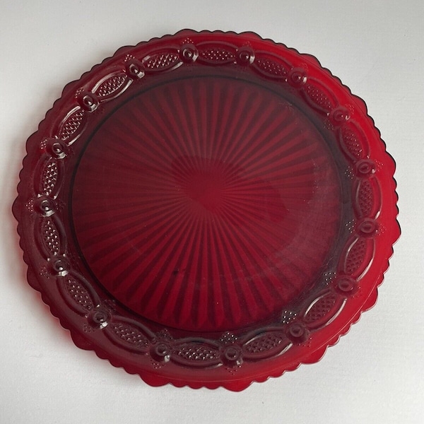 Ruby Red Dishes From Avon - Etsy