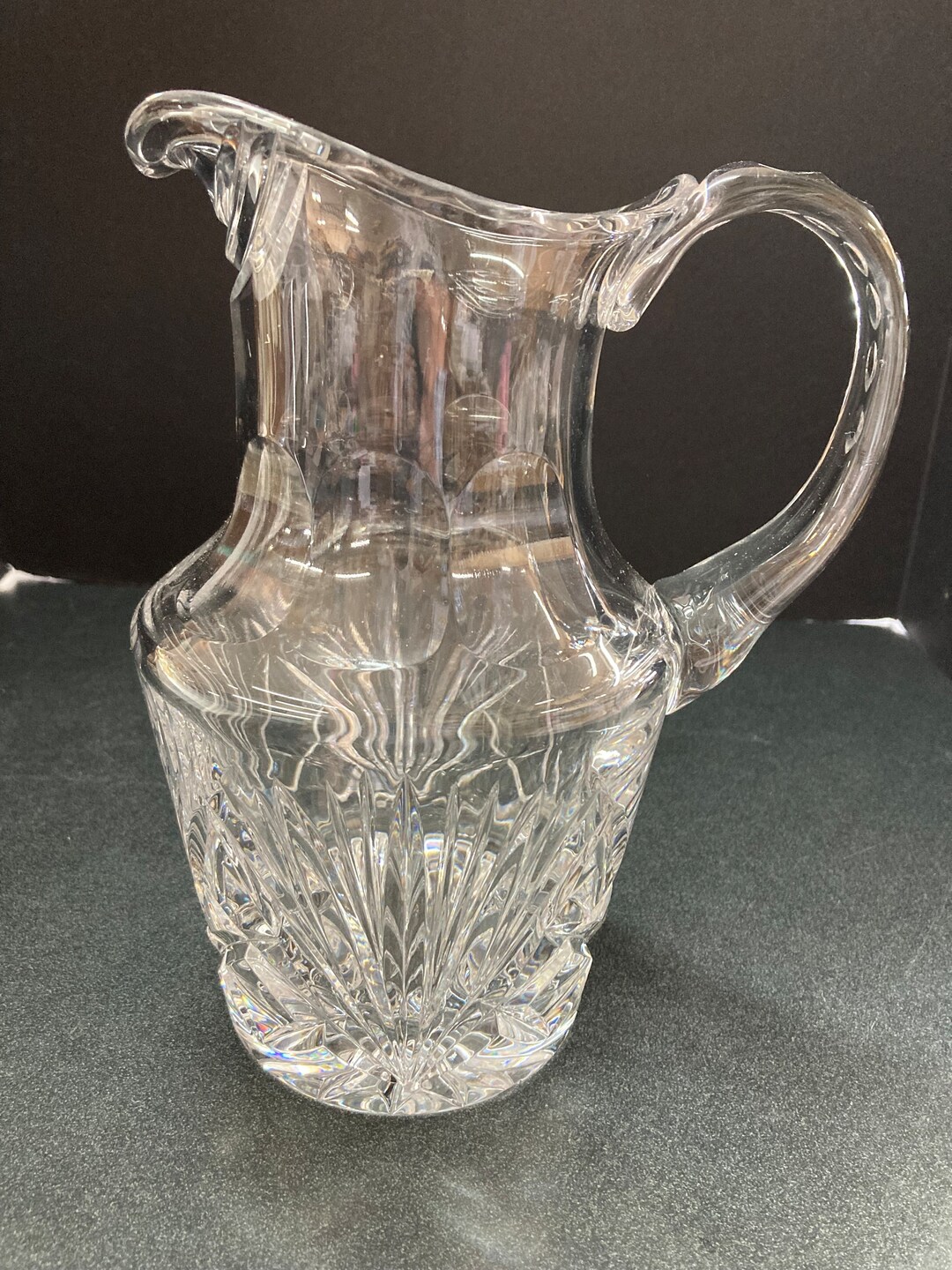 Vintage Crystal Pitcher - Etsy