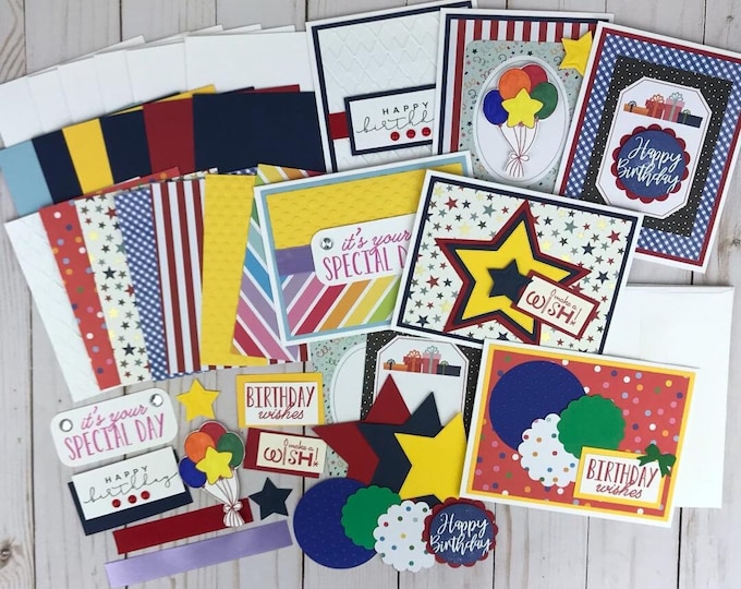 Birthday Card Making Kit, Make Your Own Cards, DIY Card Kit, Birthday ...