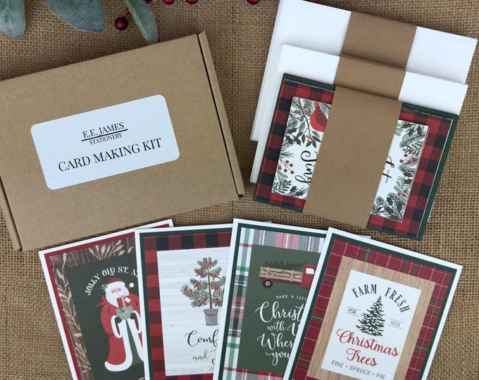 DIY Christmas Card Making Kit Christmas Cheer Cards Christmas Cards ...