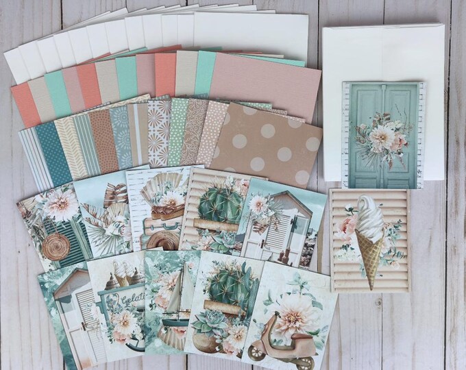 Handmade Card Kit, Lavender Card Making Kit for Adults, Easy DIY Craft ...