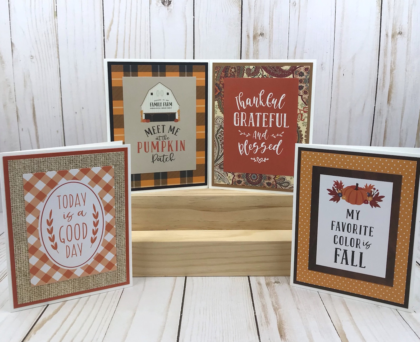Fall Note Cards Rustic Autumn Cards for Fall Fall Greeting - Etsy