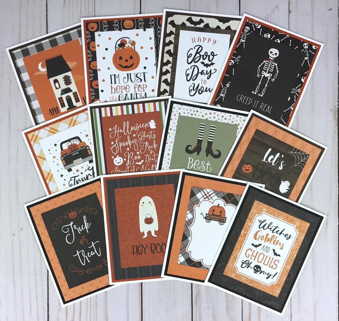 Halloween Card for Kids, Halloween Cards Set, Happy Halloween Cards ...