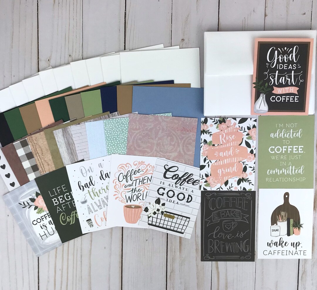 Card Making Kits for Adults, DIY Card Kit, Make Your Own Cards, Coffee ...