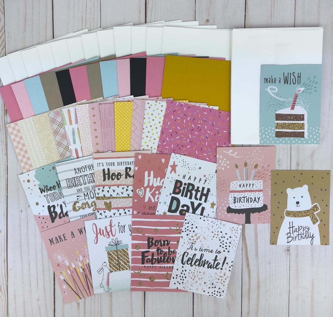 Birthday Card Making Kit for Adults, Birthday Card Kits, Make Your Own ...