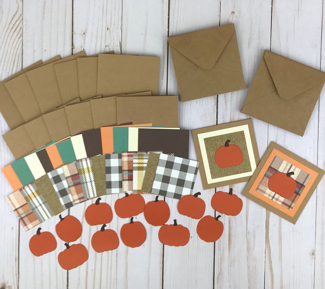 Mini Fall Card Kit, Thanksgiving Craft Kit, Card Making Kit for Adults ...