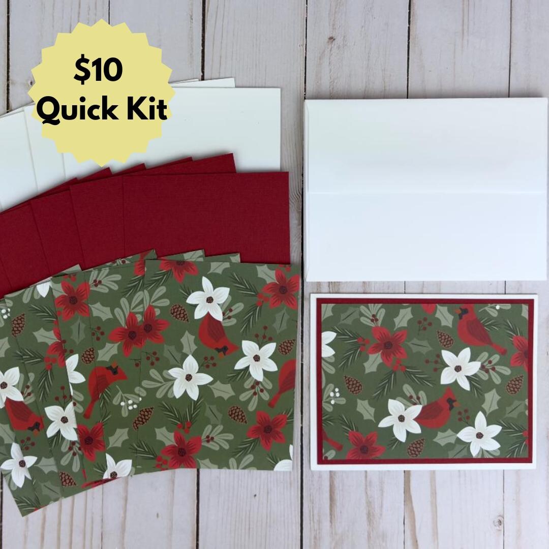 Cardinal Christmas Card Making Kit for Adults to DIY Holiday Cards ...