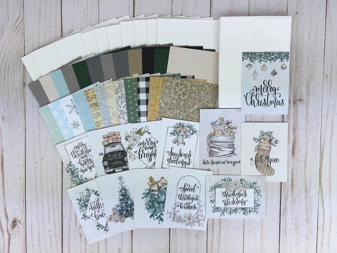 Christmas Card Making Kit for Adults, DIY Christmas Cards, Christmas ...