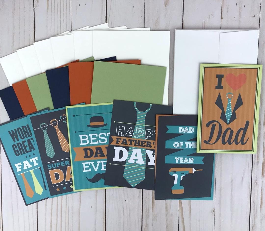 Father's Day Card Making Kit, Handmade Card Kits, DIY Card Kit, Easy ...