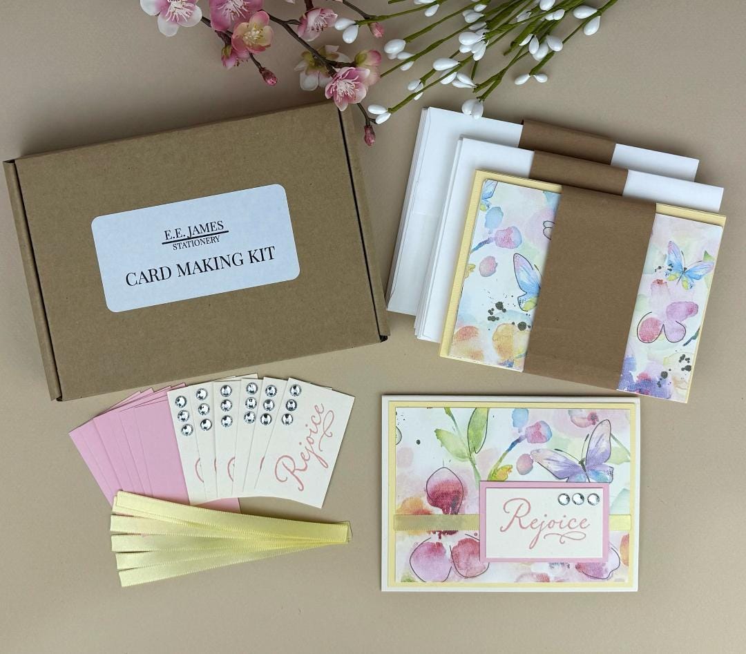 Easter Card Making Kit for Adults Spring Crafting DIY, Pretty Easter ...