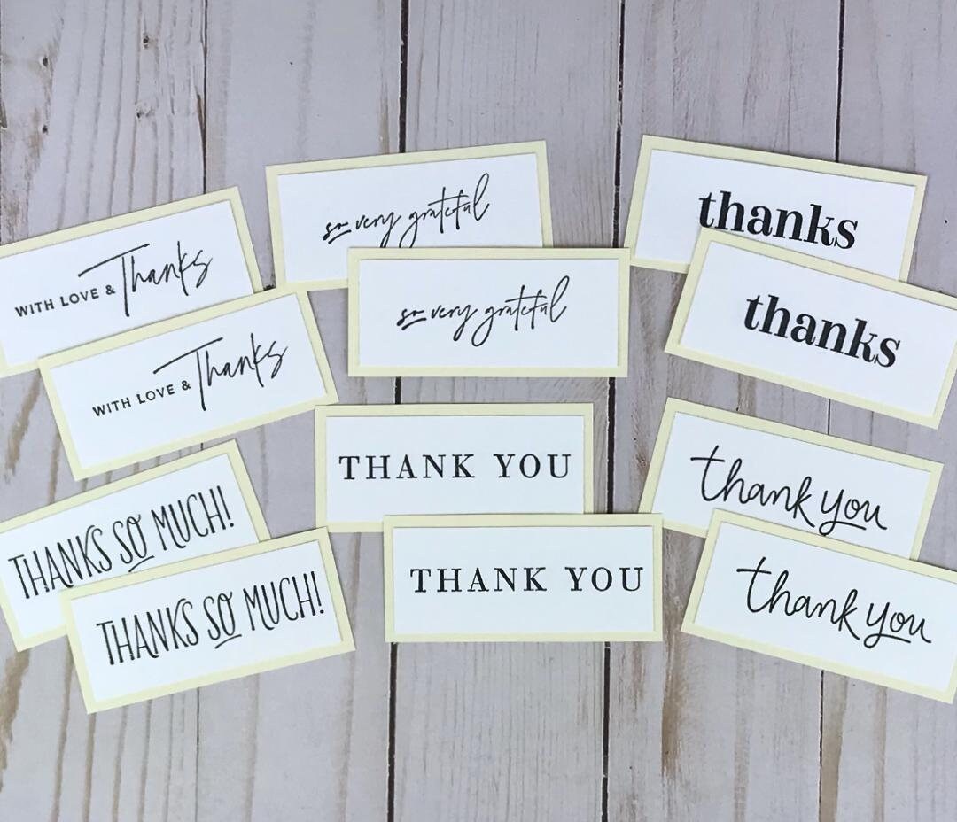 Sentiments for Cards, Thank You Card Making Supplies, Set of 12 With ...