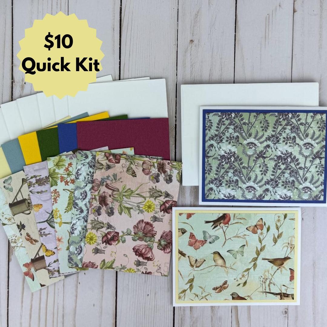 Botanical Card Making Kit for Adults to DIY 6 Greeting Cards, Basic ...