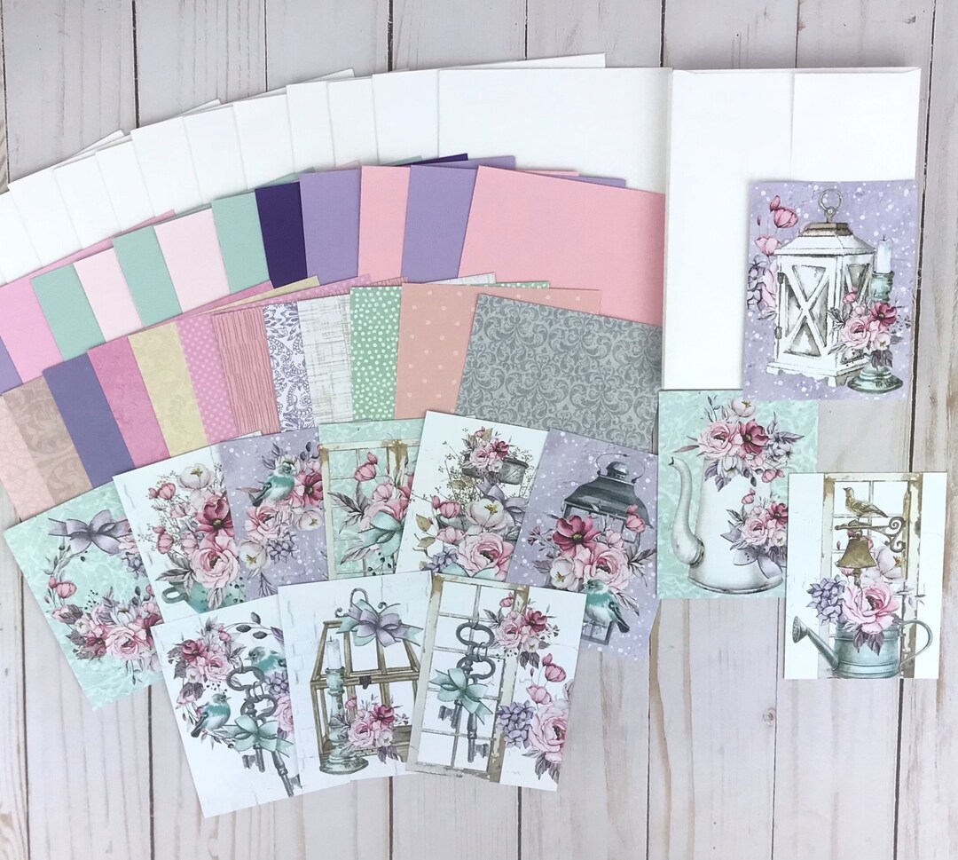 Spring Card Making Kit for Adults, Make Your Own Cards, DIY Card Kit ...