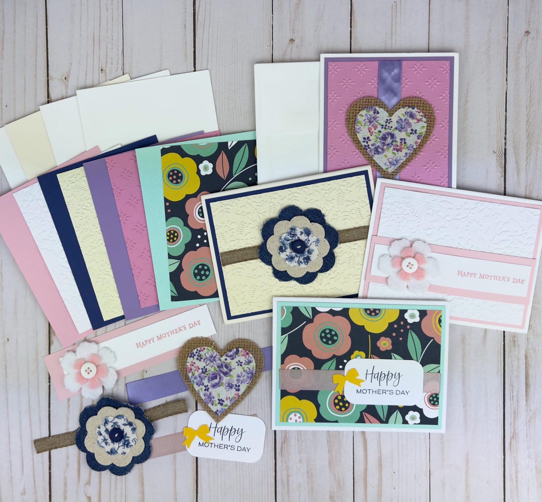 Mother's Day Card Making Kit for Adults, Handmade Card Kits, Make Your ...