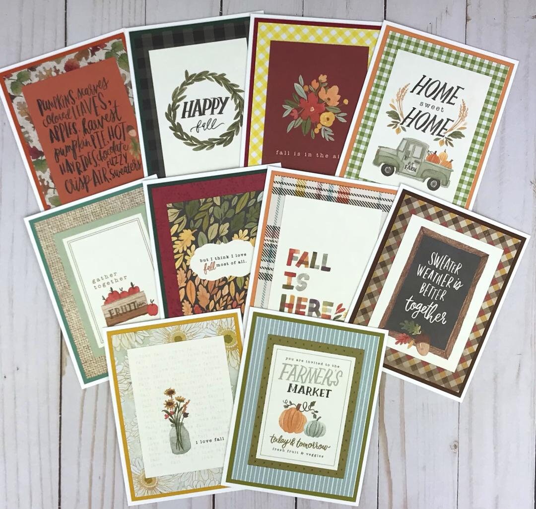 Fall Note Cards, Rustic Autumn Cards for Fall, Fall Greeting Cards ...