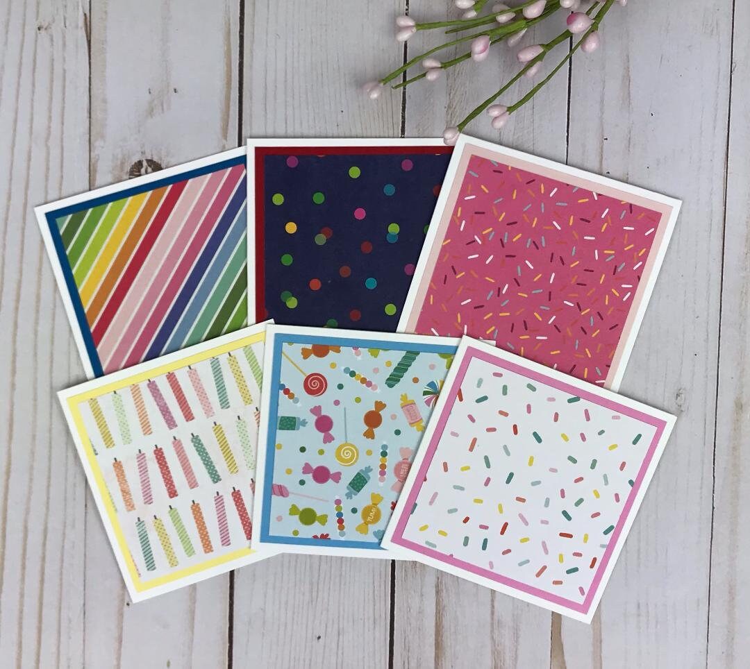 Mini Birthday Cards, Gift Enclosure Cards for Kids, Cute Birthday Cards ...