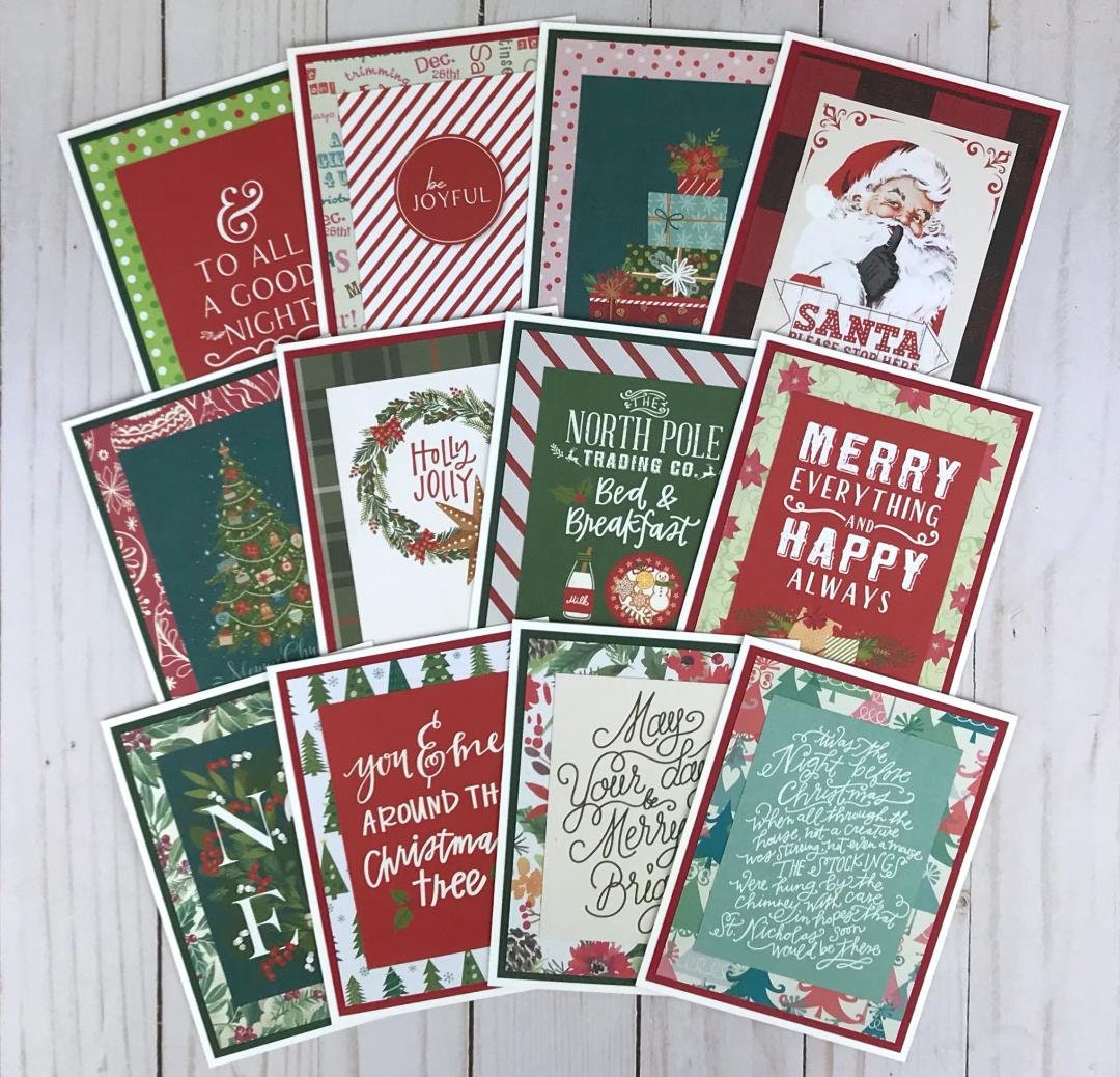 Traditional Christmas Card Set, Blank Christmas Cards, Variety Pack ...