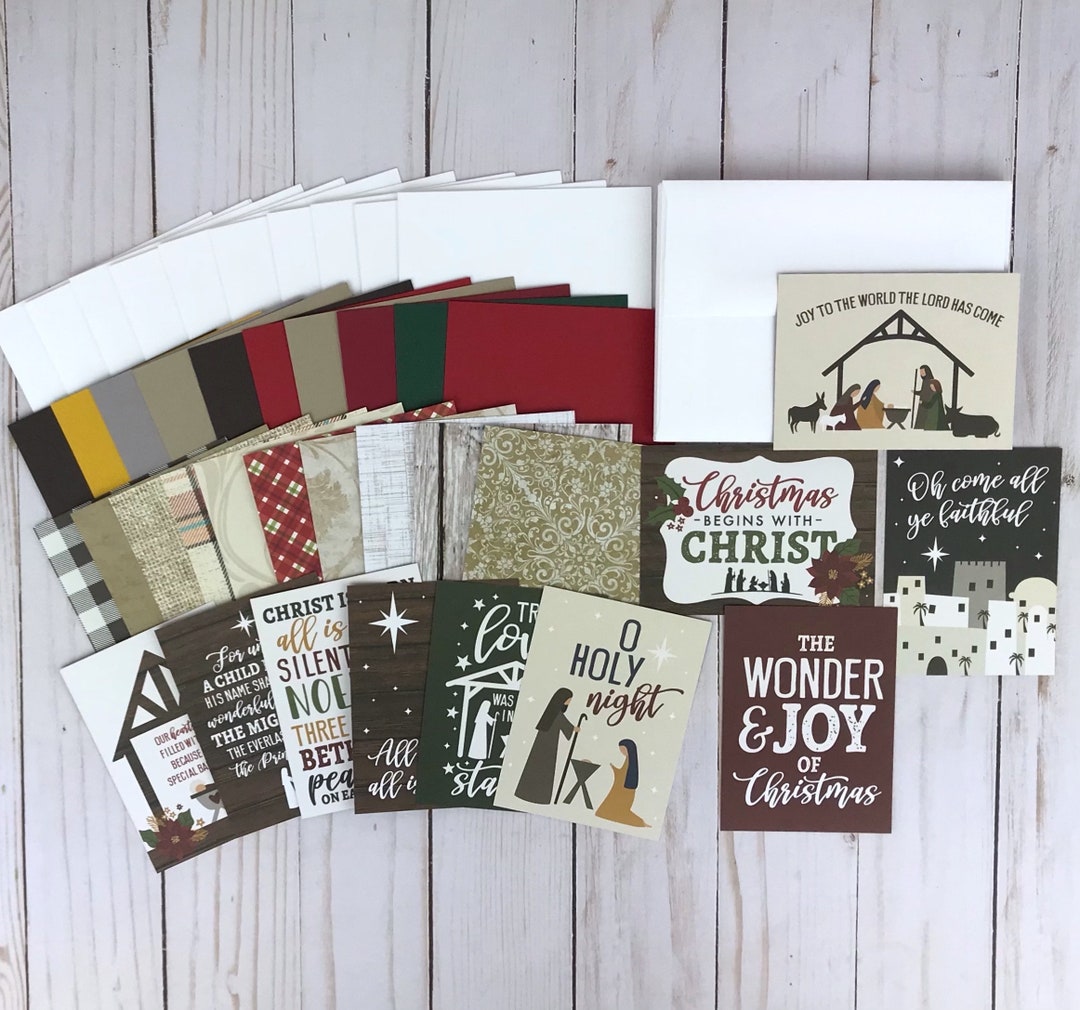 Christmas Card Making Kit, Christmas Carol Cards, DIY Card Kit, Card ...