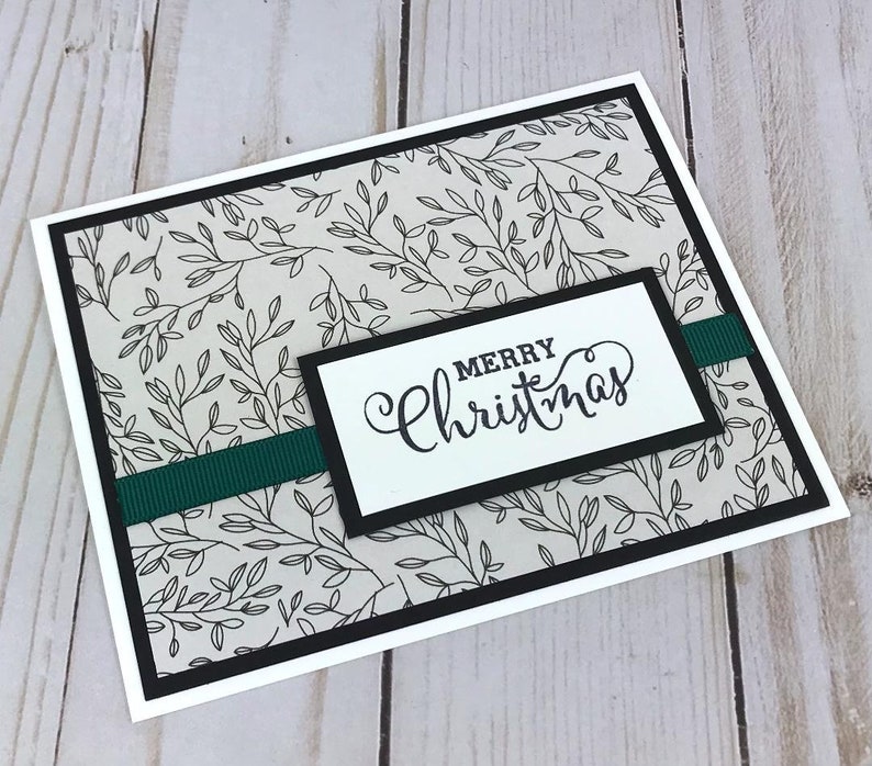 Botanical Merry Christmas Card Making Kit for Adults to DIY 6 Holiday ...