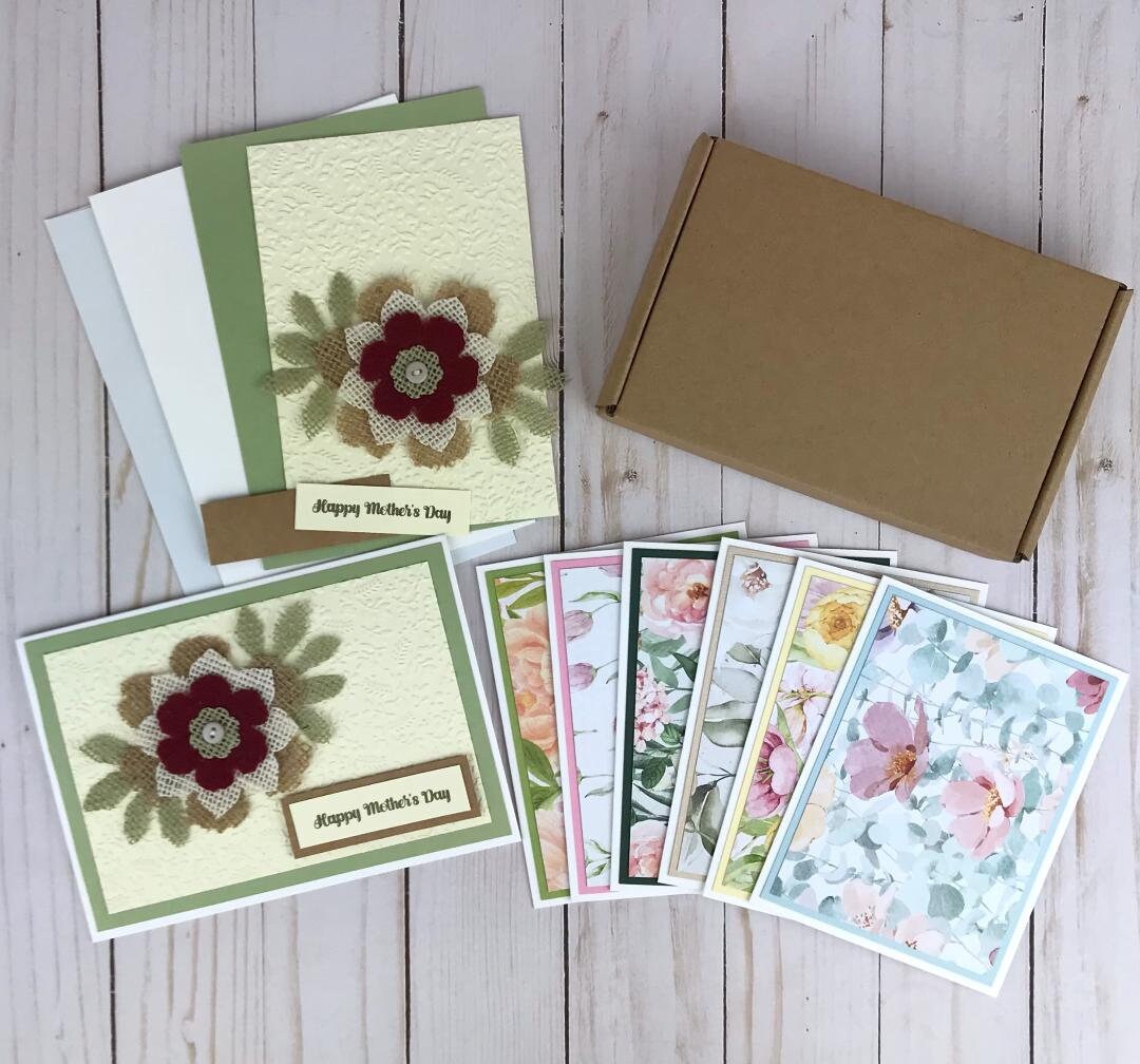 Mother's Day Card Making Kit With Floral Note Cards Box Set, Mother's ...