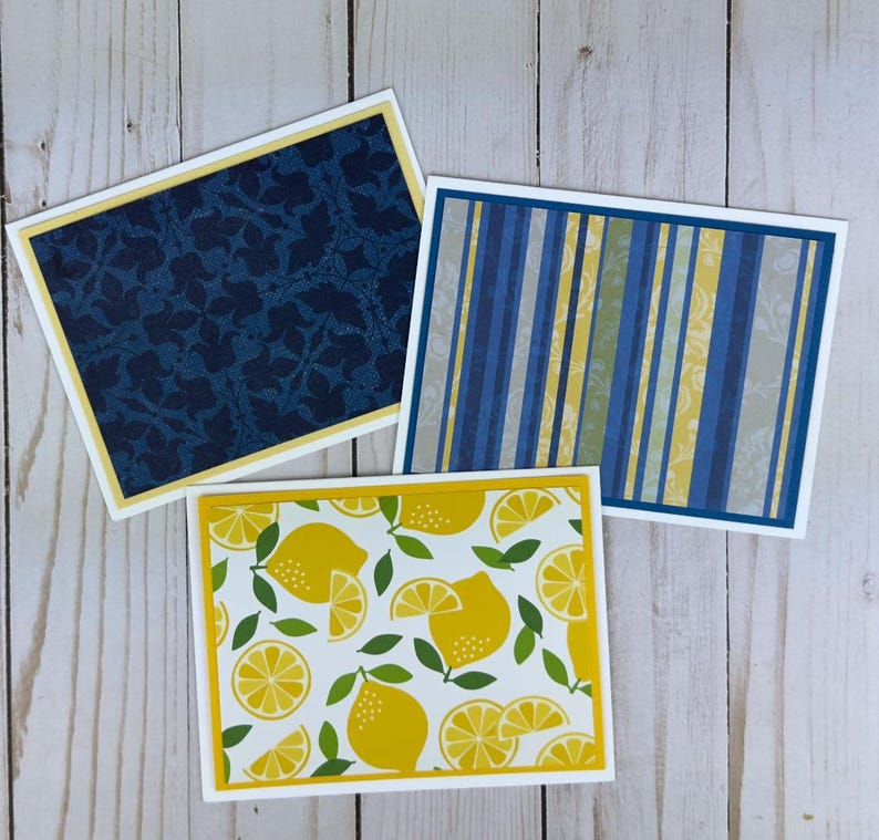 Blue and Yellow Card Making Kit for Adults to DIY Greeting Cards, Card ...
