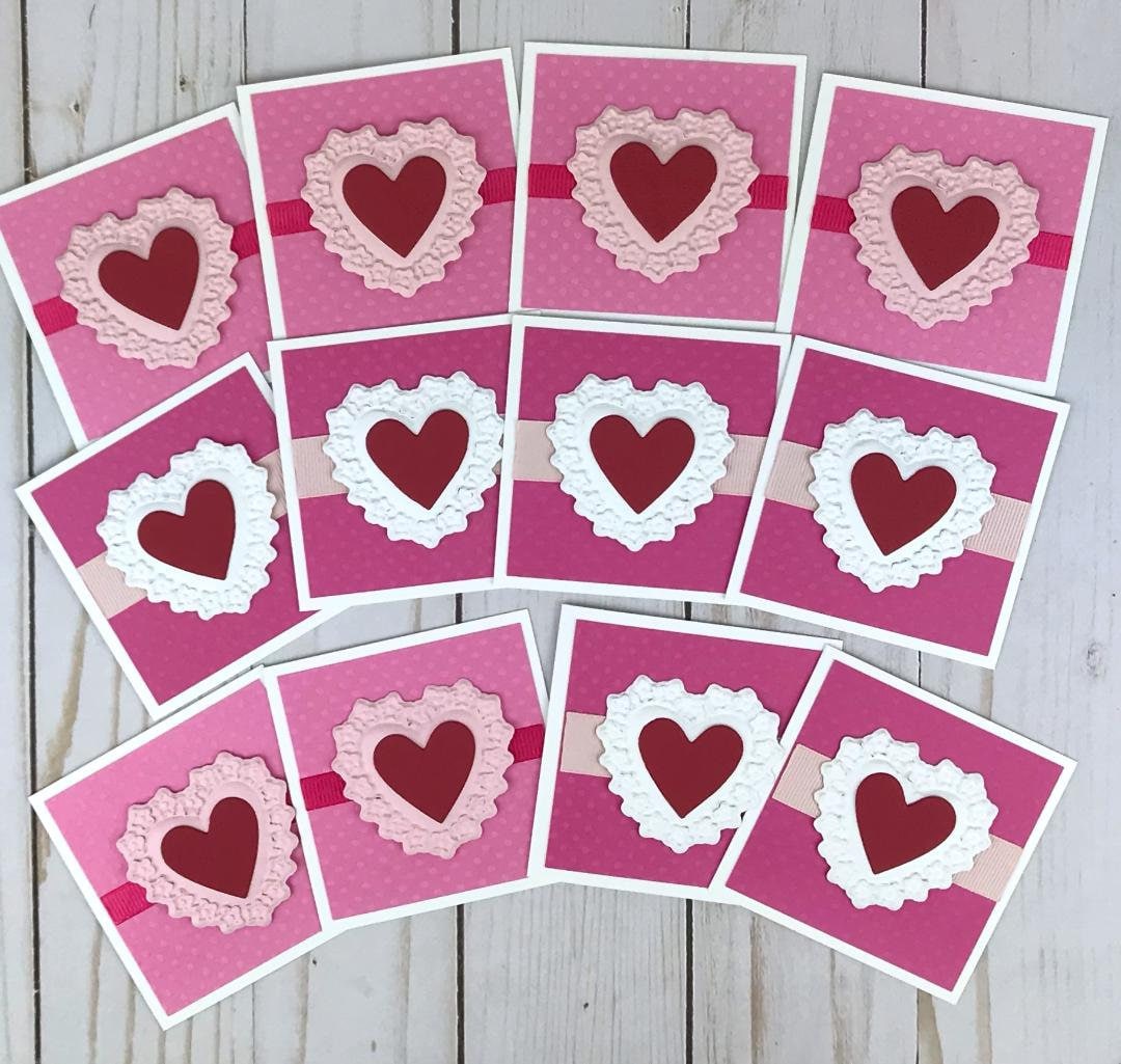 Valentine's Day Mini Cards With Envelopes, Valentine Card Set, School ...