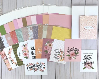 Gingham Card Kit DIY, Card Making Supplies, Card Making Kit for Adults ...