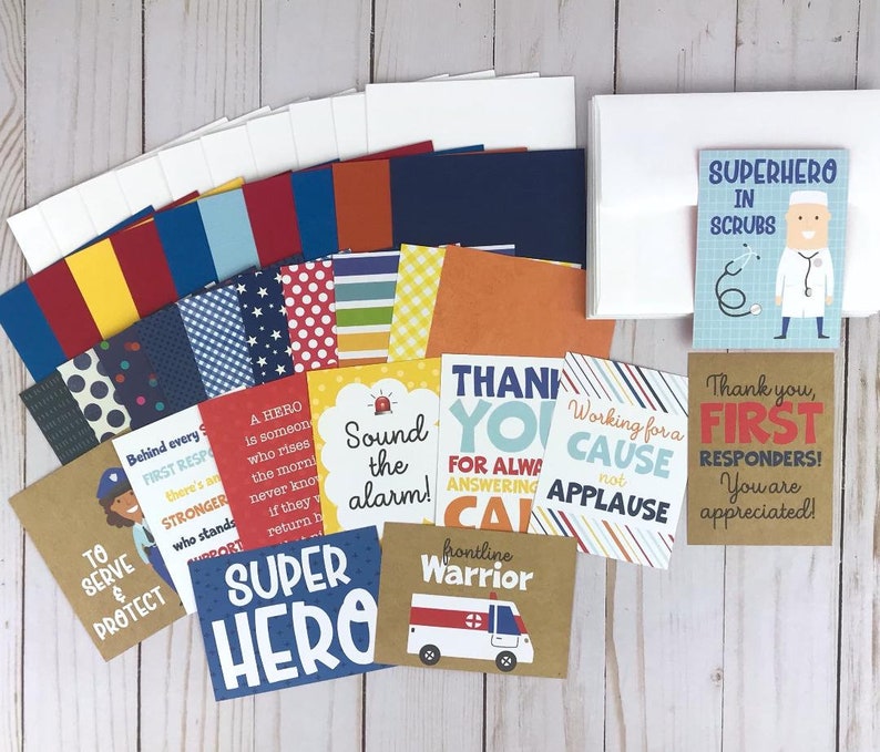 First Responder Cards Card Making Kits for Adults Make Your - Etsy