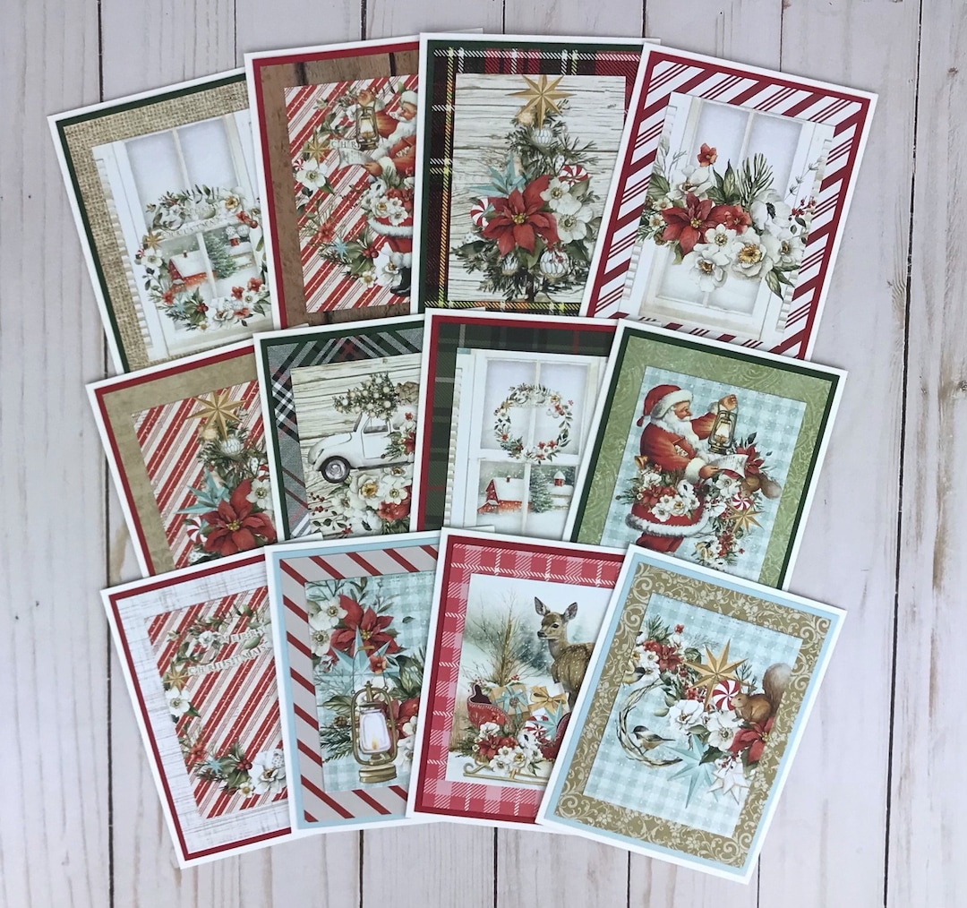 Christmas Cards Set, Traditional Christmas Cards, Assorted Christmas ...