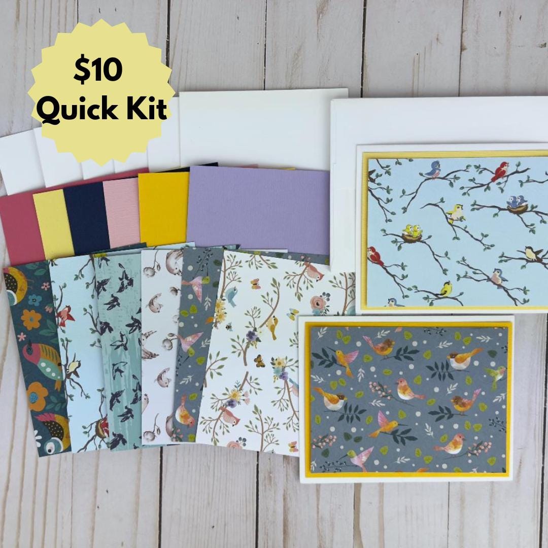 Bird Card Making Kit for Women, Card Kits to Make, Paper Craft Kit Gift ...