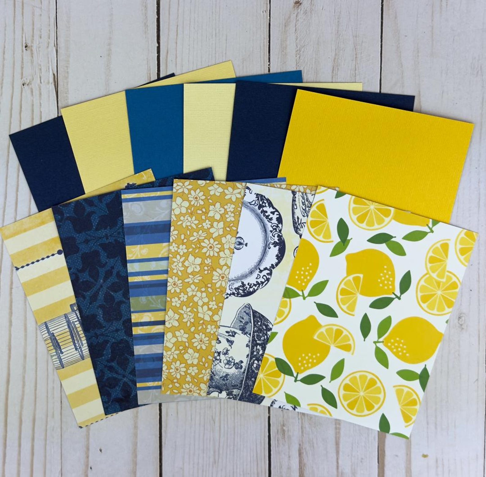 Blue and Yellow Card Making Kit for Adults to DIY Greeting Cards, Card ...