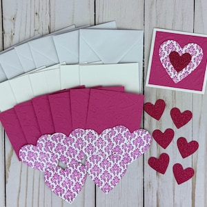 Valentine Card Making Kit, Valentine Card Kit, Mini Valentine Card Kit ...