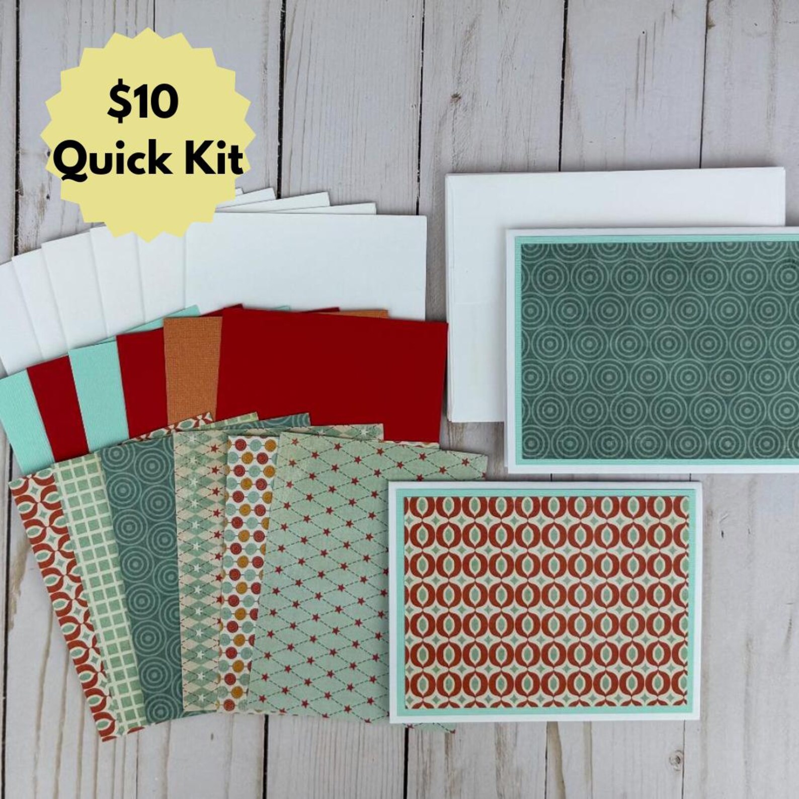 Mod Retro Style Card Making Kit for Adults to DIY Greeting Cards, Card ...