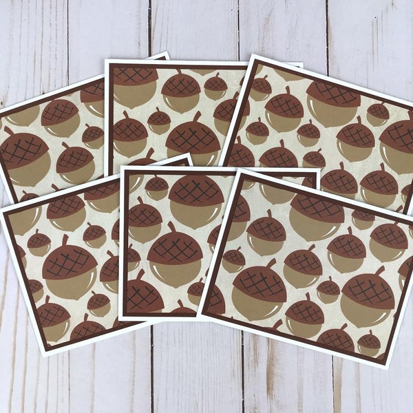 Acorn Thank You Cards - Etsy