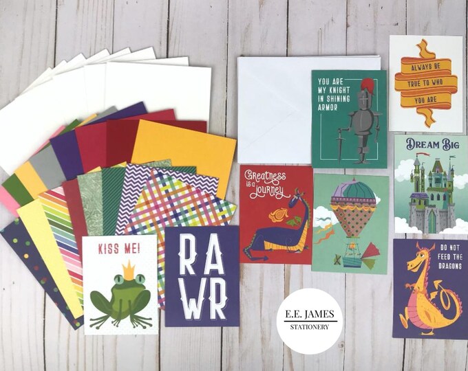 Card Making Kits, Dragon Note Cards, Fantasy Greeting Cards, Dragon ...
