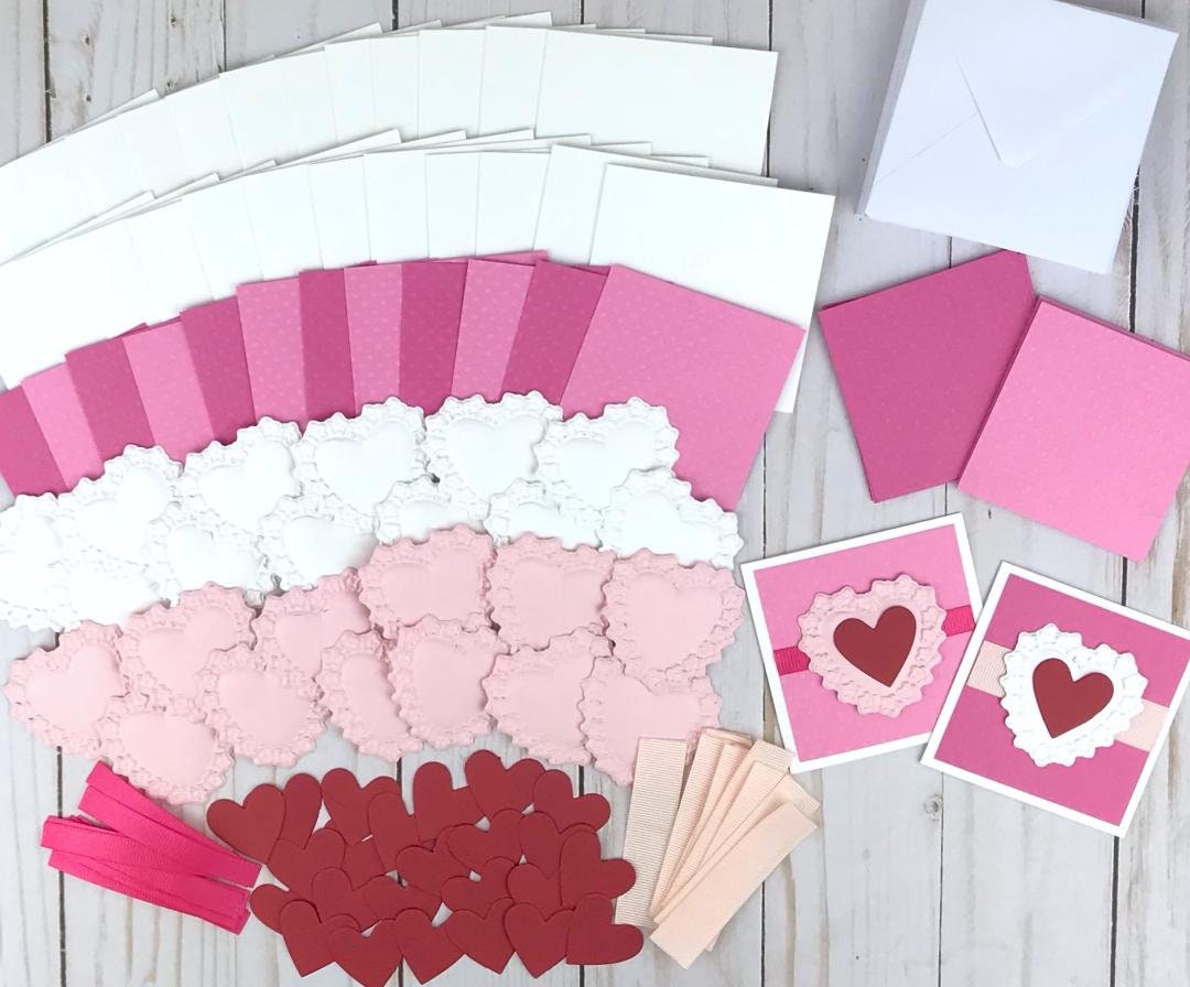 Valentine Card Making Kit, Valentine Card Kit, Classroom Valentines ...