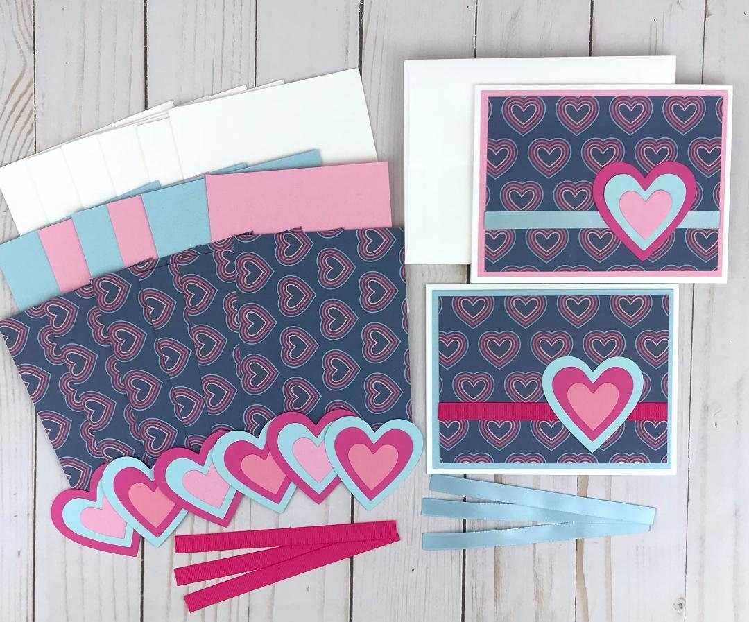 Card Making Kit for Adults, Heart Card Kit DIY, Handmade Card Kit ...