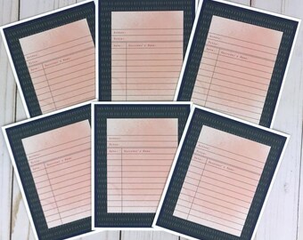 Blank Library Catalog Card - Etsy
