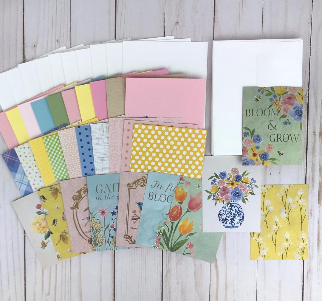 Spring Card Making Kit for Adults, Make Your Own Cards, DIY Card Kit ...