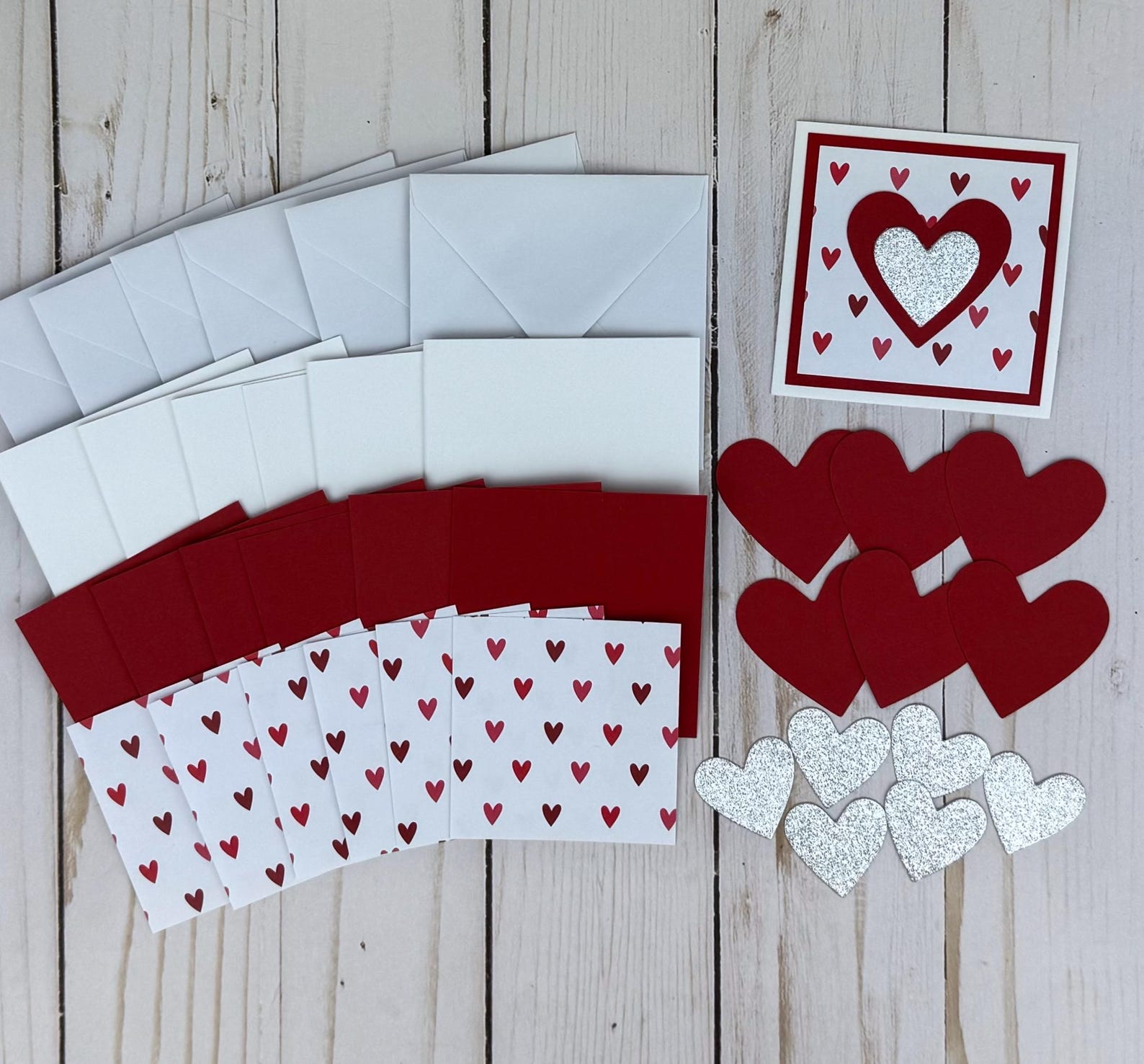 Valentine Card Making Kit, Valentine Card Kit, Mini Valentine Card Kit ...