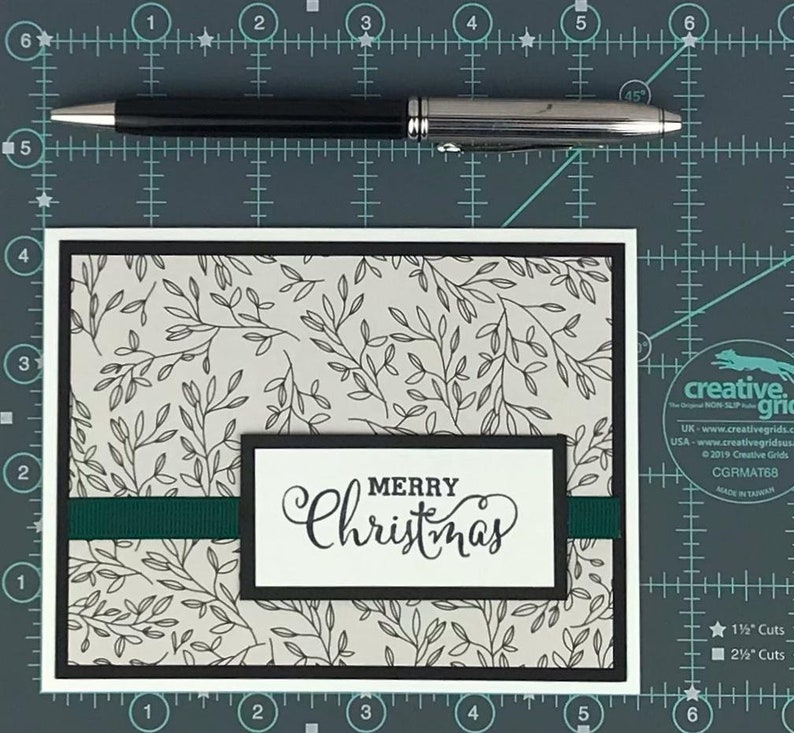 Botanical Merry Christmas Card Making Kit for Adults to DIY 6 Holiday ...